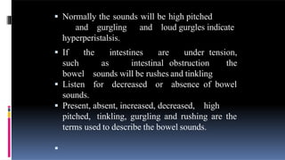 Gastrointestinal assessment in a patients | PPTX