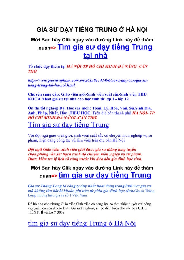 Gia sư tiếng trung | PDF