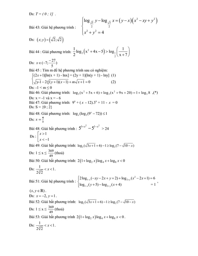 [Giasunhatrang.edu.vn]80 bt-logarit | PDF