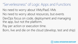 Logic Apps and Azure Functions for Serverless Integration (2017-03-25) | PPT