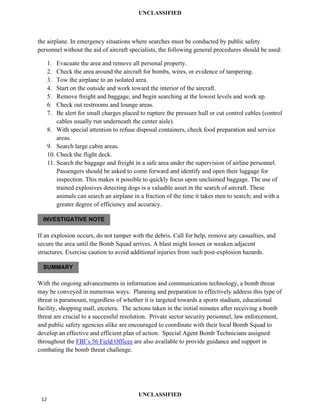 FBI Bomb Data Center General Information Bulletin 2012-1: The Bomb ...