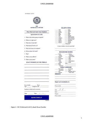 FBI Bomb Data Center General Information Bulletin 2012-1: The Bomb ...