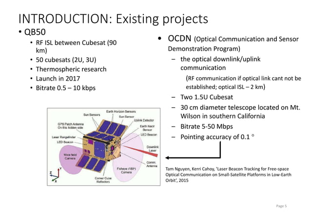 Optical Inter-Satellite Links for CubeSat Satellites | PPT Optical Inter-Satellite Links for CubeSat Satellites | PPT