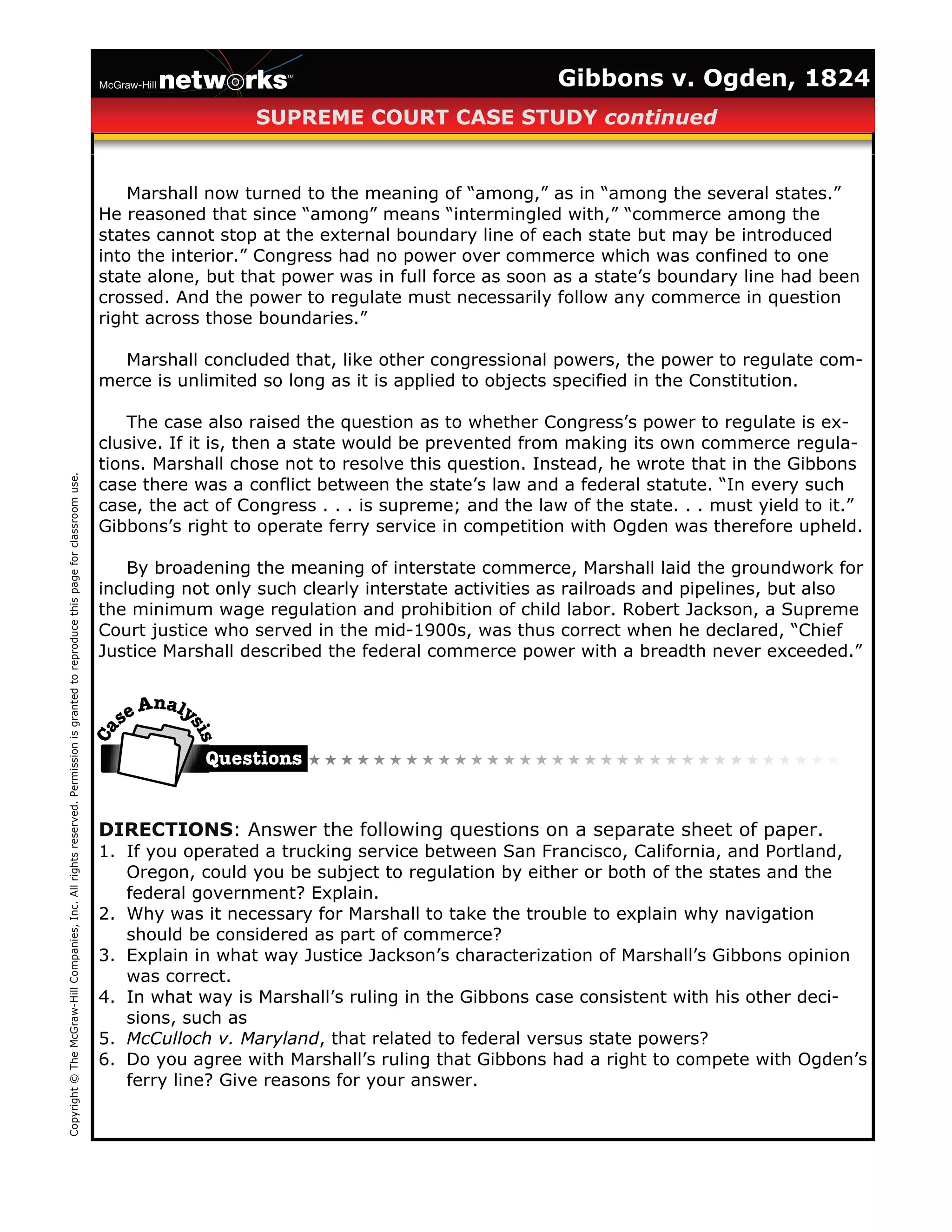 Gibbons v. Ogden | PDF