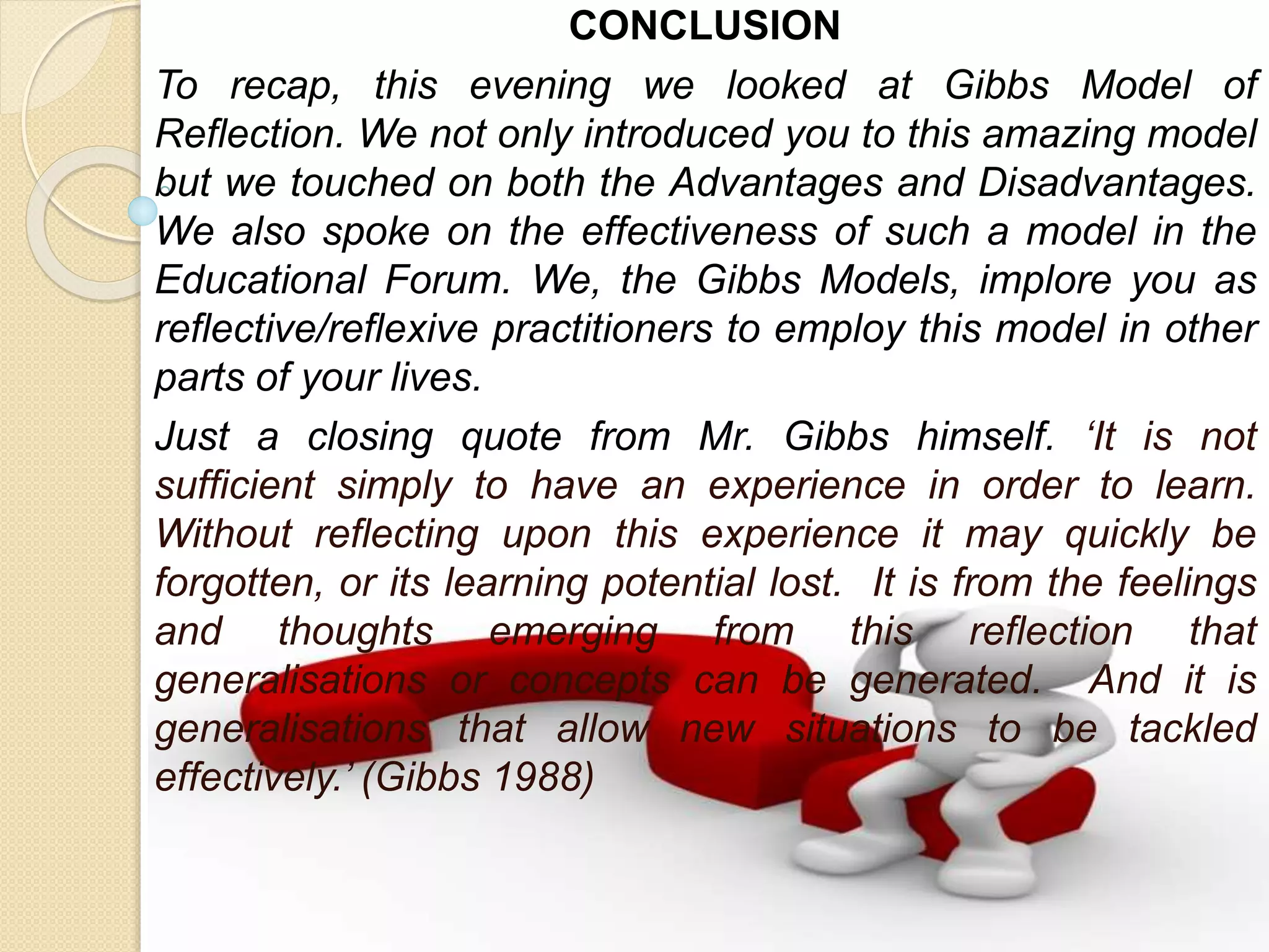 Collaborative Task - Gibbs Model of Reflection | PPTX