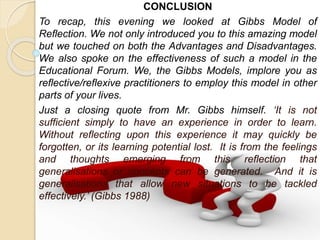 Collaborative Task - Gibbs Model of Reflection | PPTX