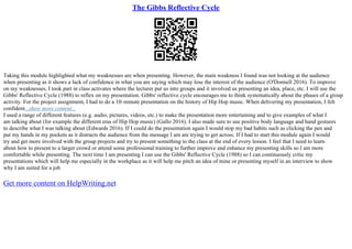 Gibbs Reflective Cycle | PDF