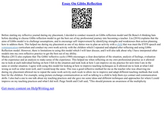 Gibbs Reflective Cycle | PDF
