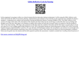 Gibbs Reflective Cycle | PDF