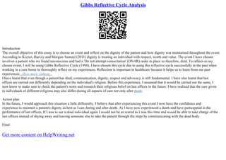 Gibbs Reflective Cycle | PDF