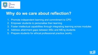 Reflection for Learning and Practice in Developing Engineers | PPT