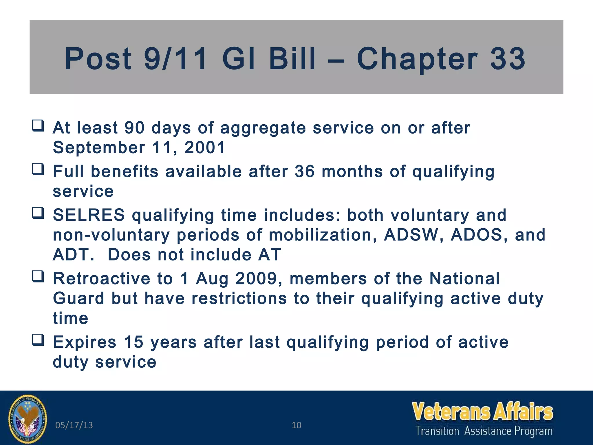 Post 9-11 Gi Bill | PPT