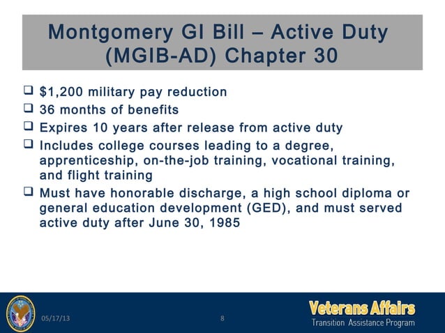 Post 9-11 Gi Bill | PPT | Government Support and Welfare | Financial ...