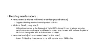 UPPER GI and LOWER GI bleed and management | PPTX