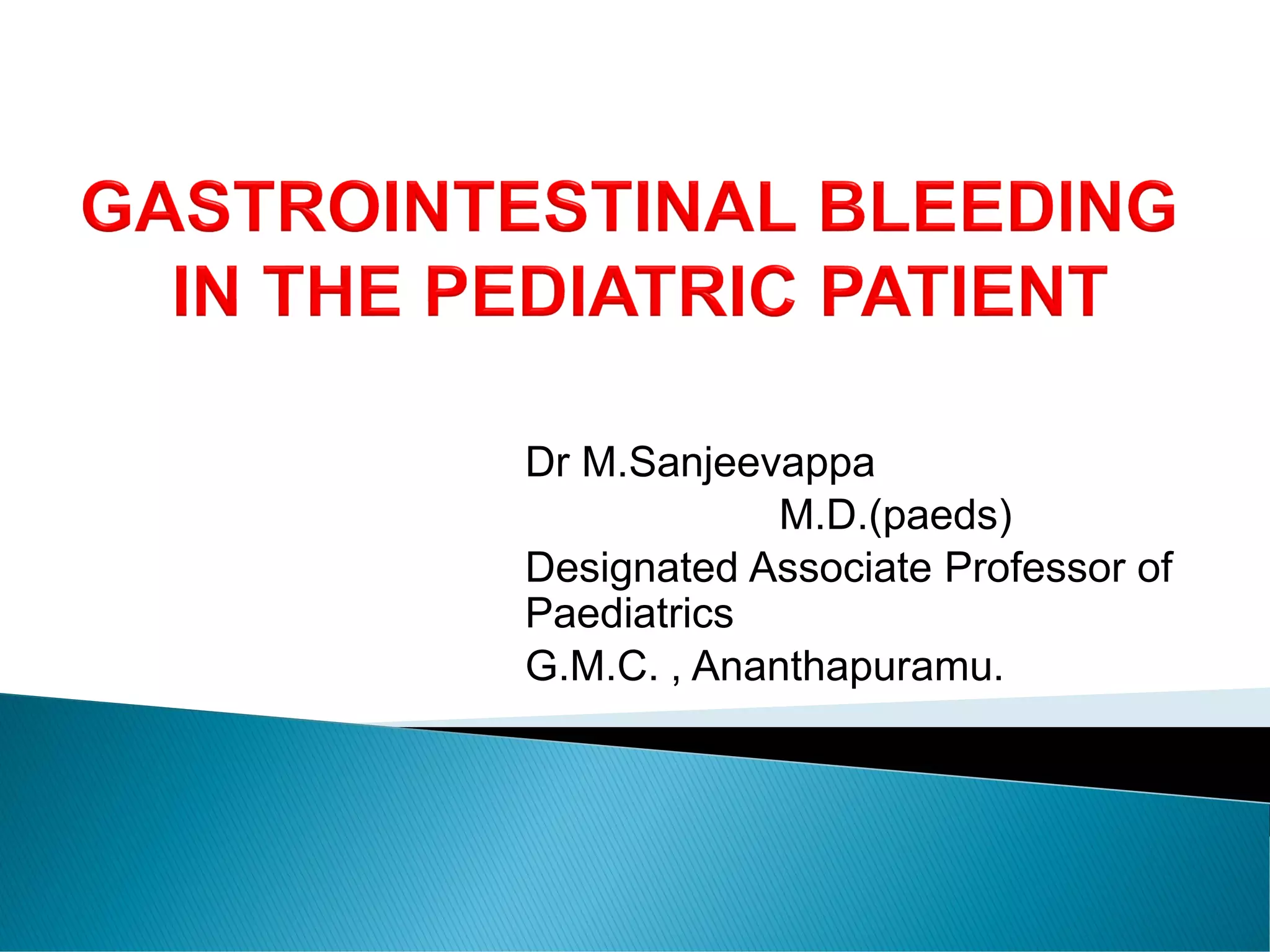 GI BLEEDING IN CHILDREN | PDF