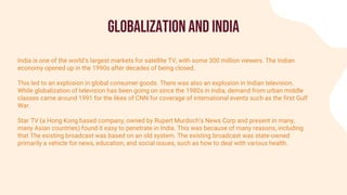 Globalizations of Entertainment industry in India. | PPTX