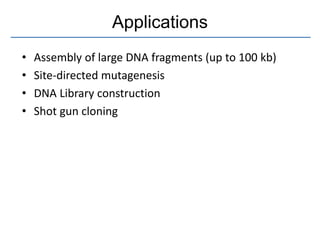 Gibson Assembly in Cloning | PPTX