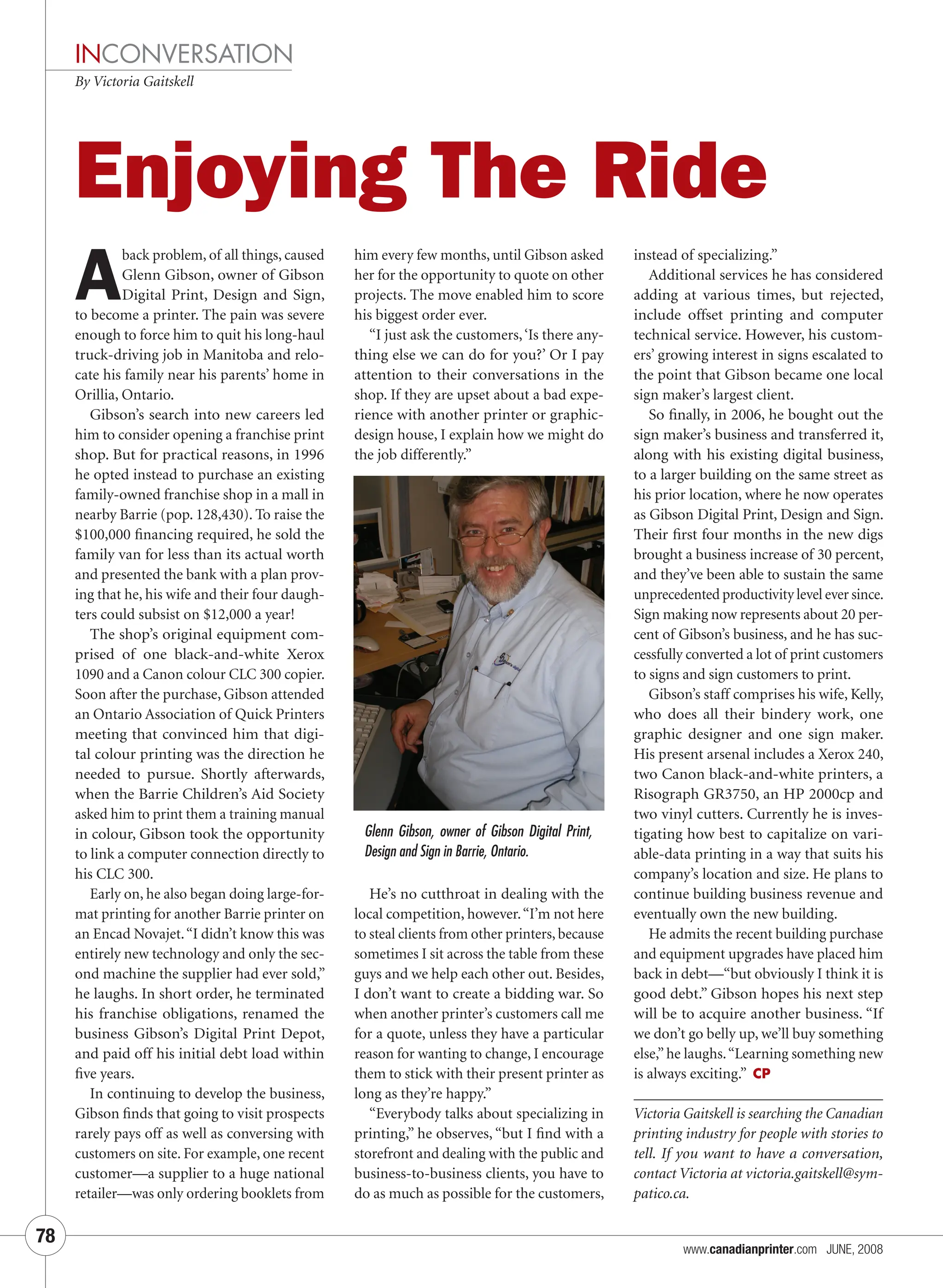 Gibson Digital Print, Barrie, Ontario | Canadian Printer | PDF