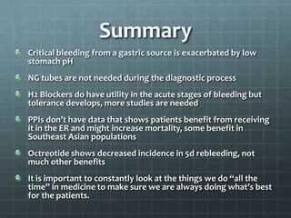 GI Bleeding Summary | PPTX