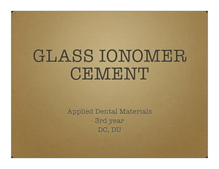 MNEMONICS Types Of GIC (Glass Ionomer Cement), 52% OFF