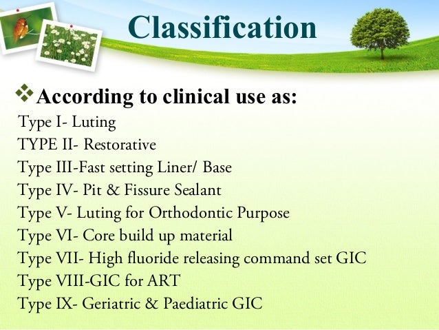 GLASS INOMER CEMENT GIC