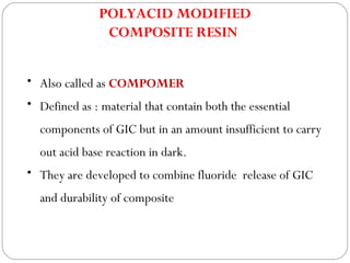 Glass Ionomer cement & it's advancement. | PPT