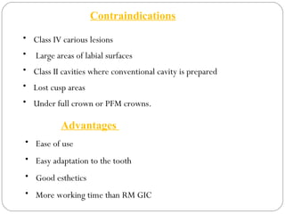 Glass Ionomer cement it s advancement. PPT