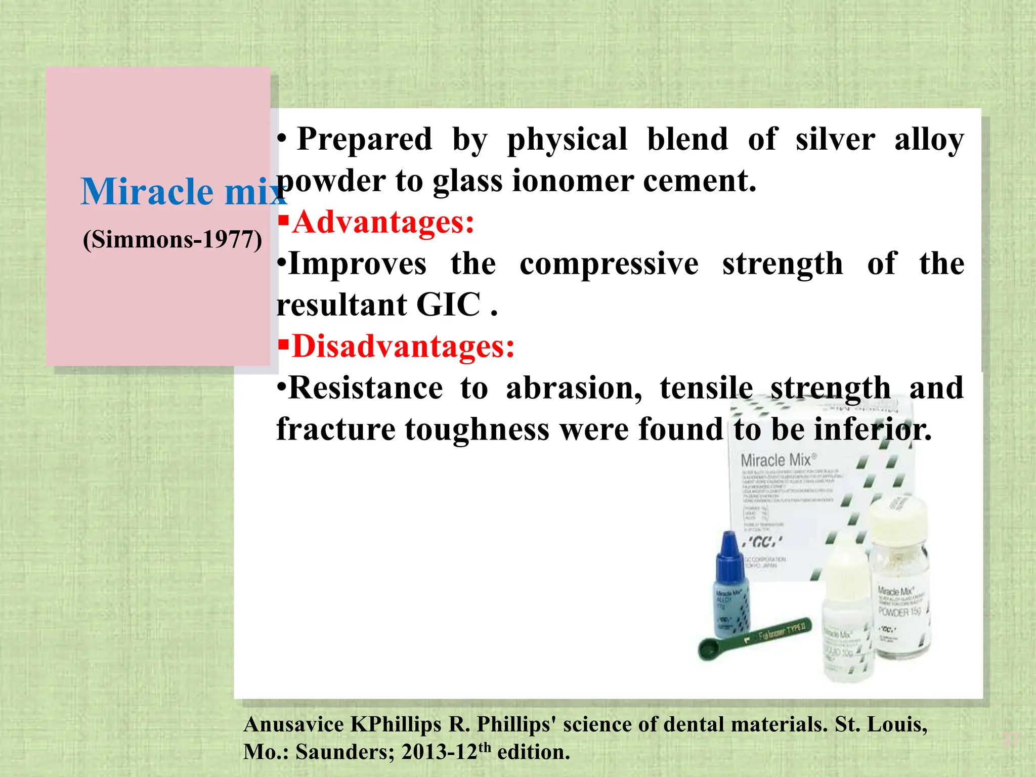 glass ionomer cement dental materials | PPTX