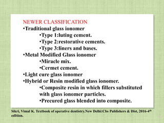 glass ionomer cement dental materials | PPTX