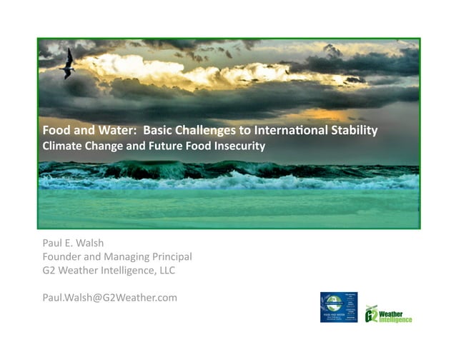 Climate Change and Future Food Insecurity | PPT
