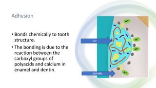 GIC and Properties in Conservative Dentistry | PPTX