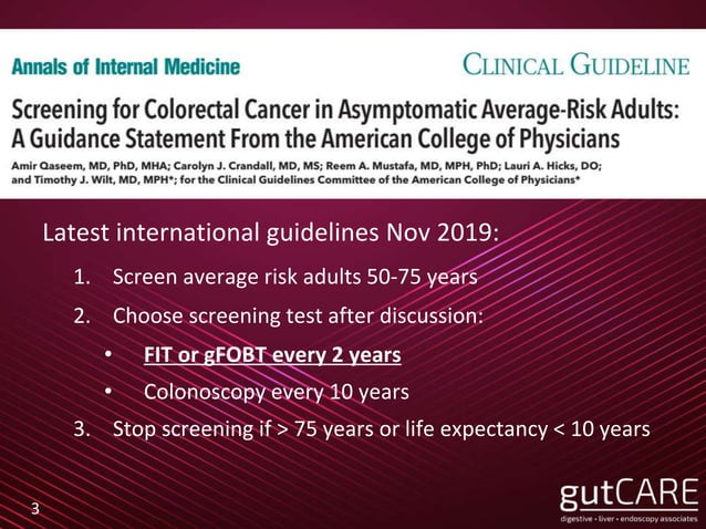 GI CANCER SCREENING | PPT