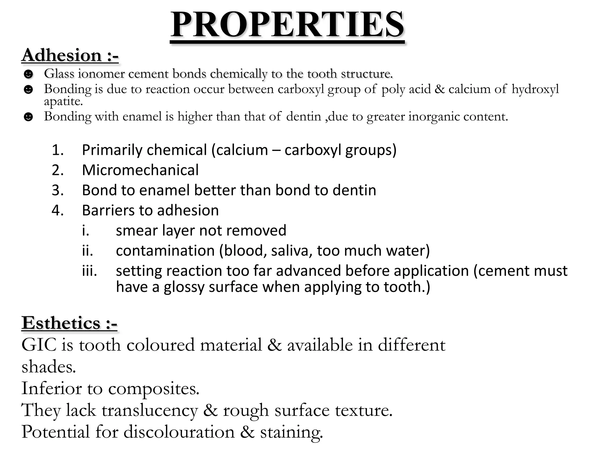 Glass Ionomer Cement (GIC) - Science of Dental materials | PPTX