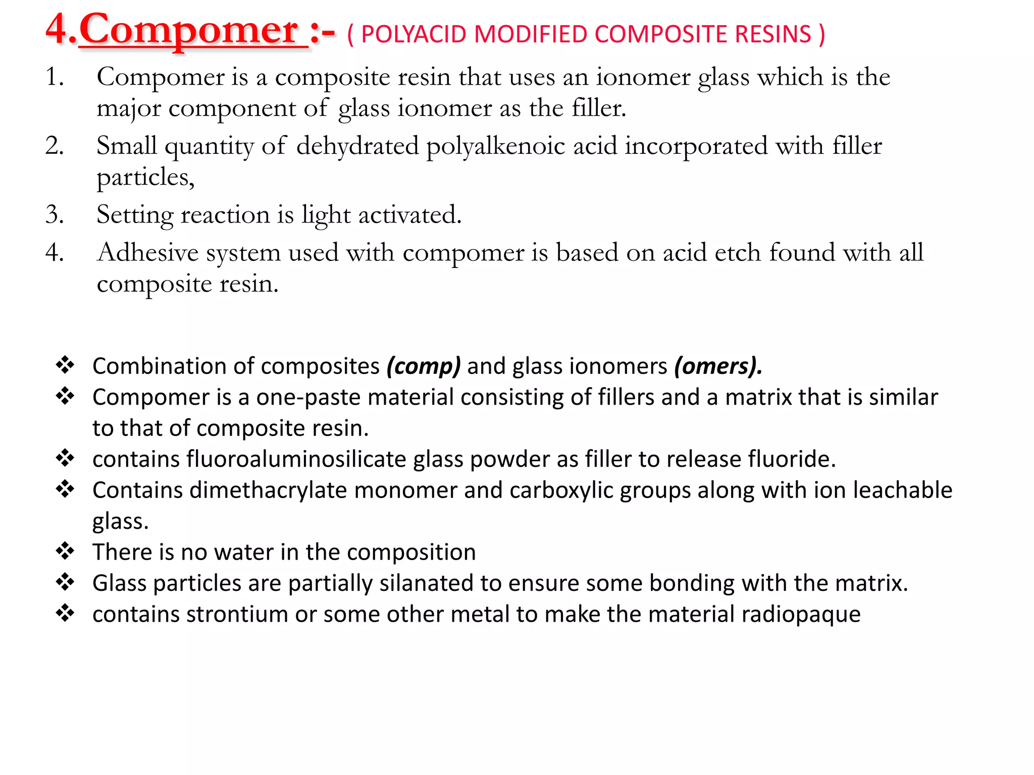 Glass Ionomer Cement (GIC) - Science of Dental materials | PPTX