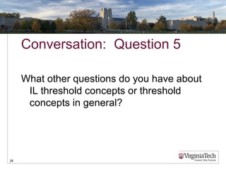 Collaboration, information literacy, and troublesome knowledge ...