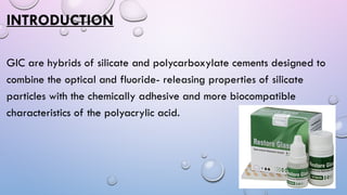 GIC & its Advances Also provides its advantages, disadvantages ...