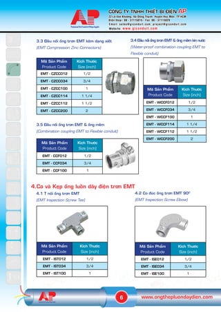 GiconduitElectrical Metallic Tubing EMT UL797/ ANSI C80.3 | PDF