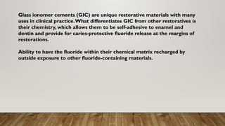 GIC & RECENT MATERIALS (1).pptx......... | PPTX