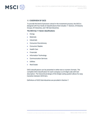 GICS Methodology 2020 to 2024 december valid | PDF