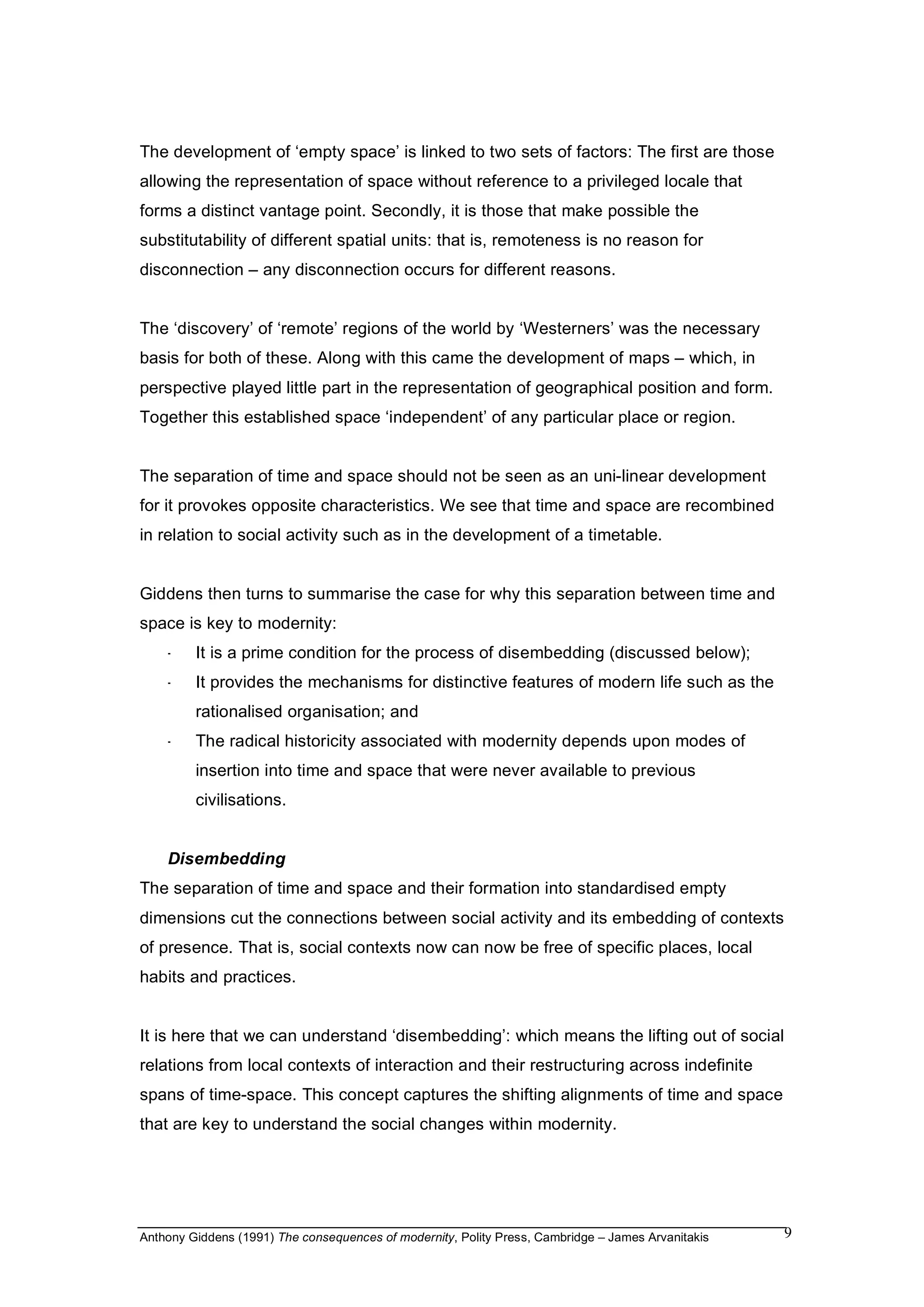 Giddens 1991 chapter-1_arvanitakis | PDF