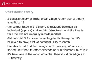Gidden's structuration theory | PPTX