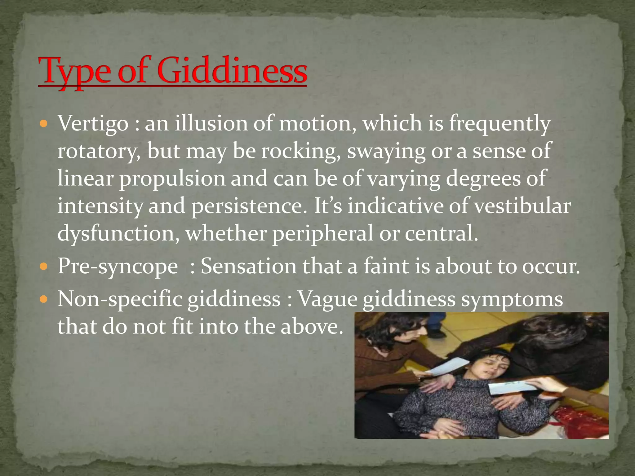 Giddiness | PPTX | Heart and Cardiovascular Diseases | Diseases and ...