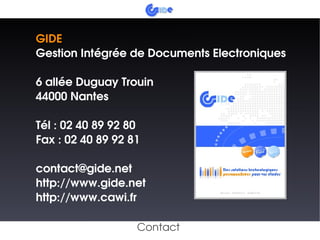 GIDE : Gestion Integree de Documents Electroniques | PDF