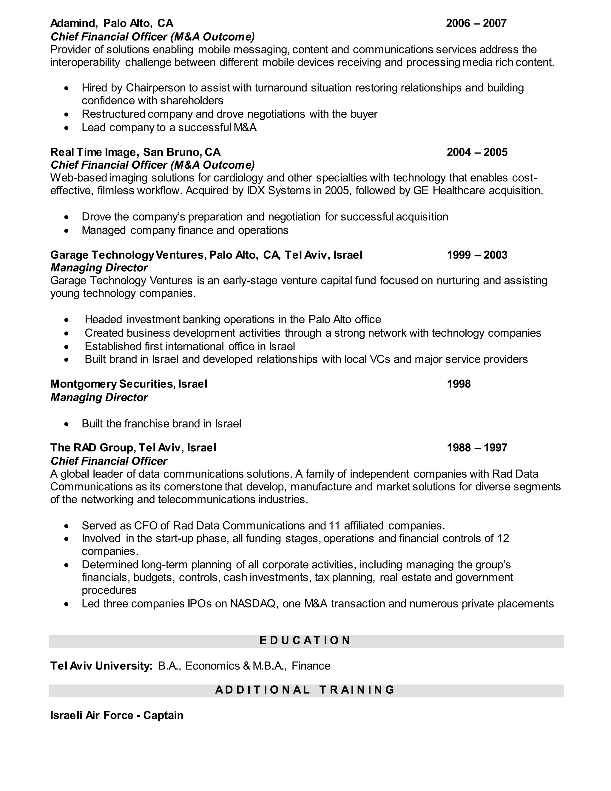 Gideon Marks resume | DOCX