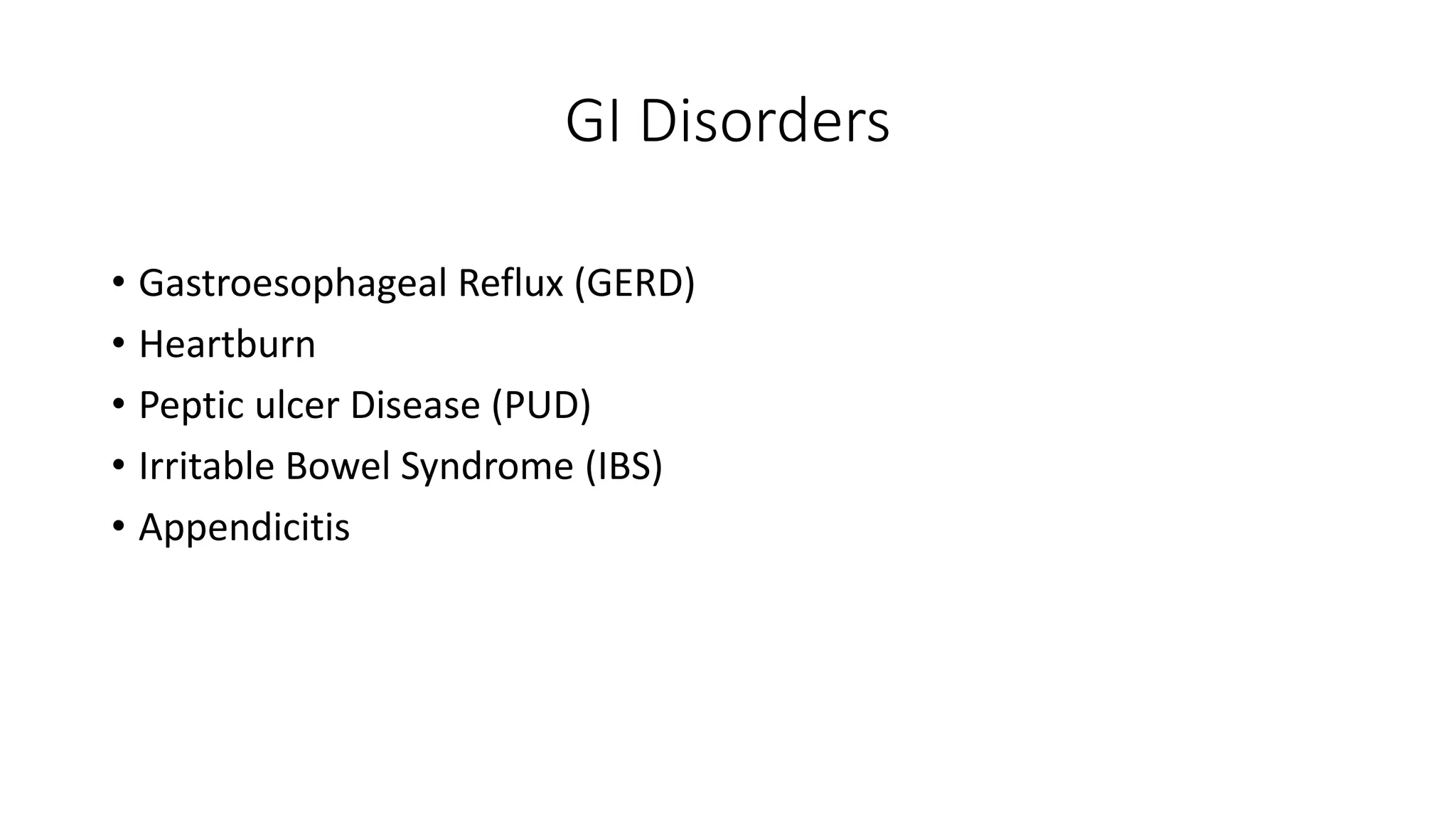 Gastrointestinal Tract disorders-PPT (Prat-1) | PPT
