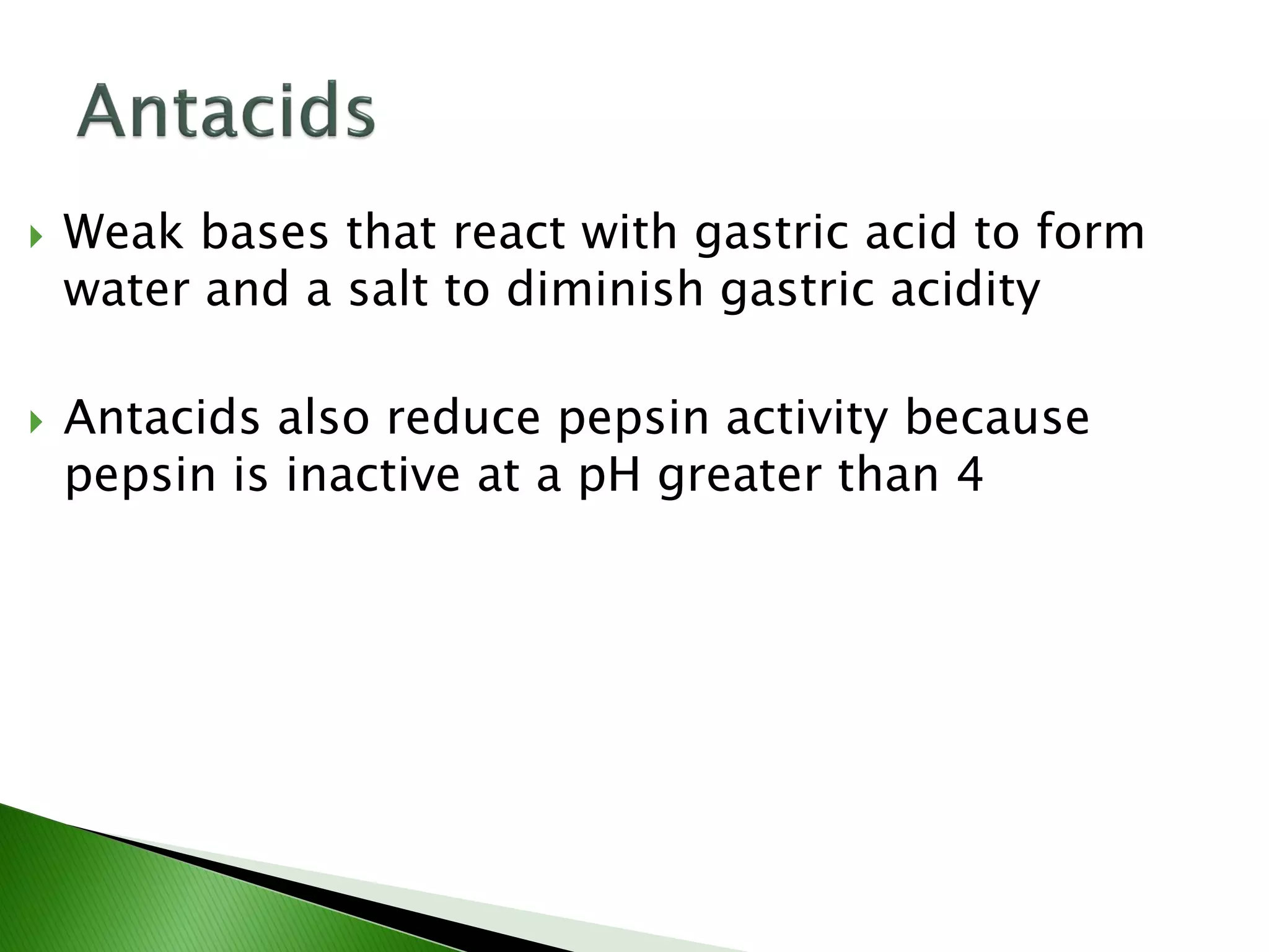 Gastrointestinal drugs - Pharmacology | PDF