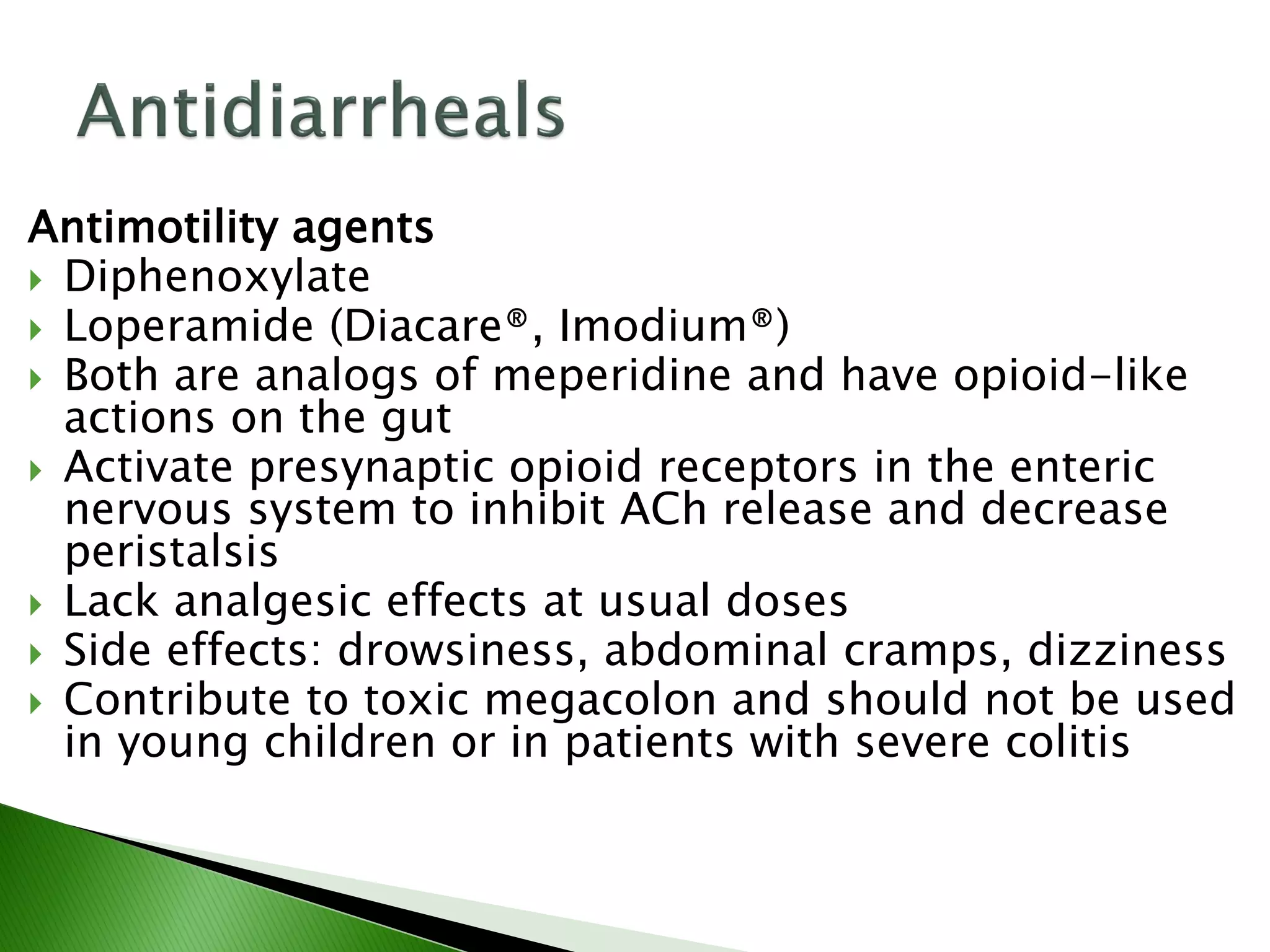 Gastrointestinal drugs - Pharmacology | PDF