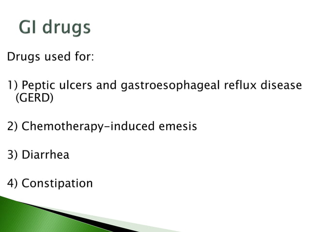Gastrointestinal drugs - Pharmacology | PDF | Digestive Disorders ...