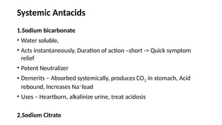 GI drugs : PPIs , Antacids and Ulcer protectives | PPTX