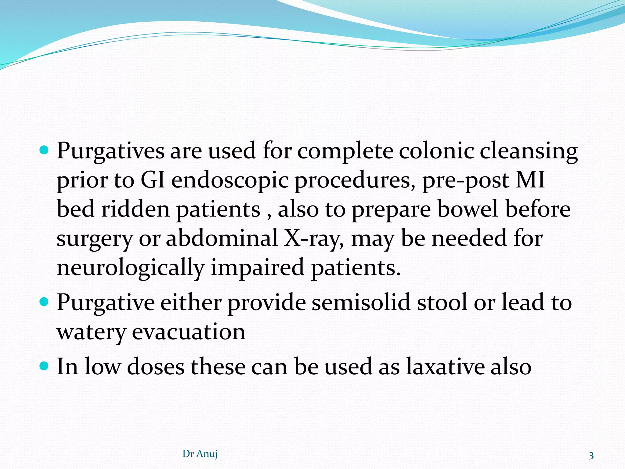 Drugs Used for treatment of Constipation & Diarrhoea | PPT